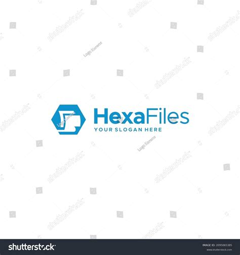 Minimalist Hexa Files Hexagon Notepad Logo Stock Vector Royalty Free