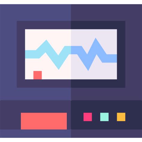 Electrocardiogram Basic Straight Flat Icon