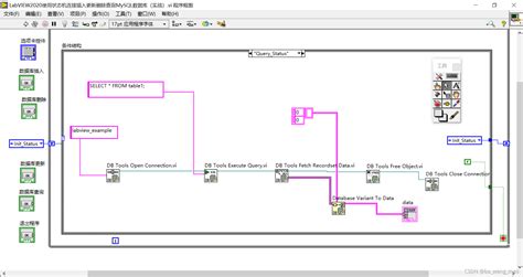 Labview2020编程基础：database Toolkit Advance工具用状态机（条件结构事件结构while循环）和sql语句