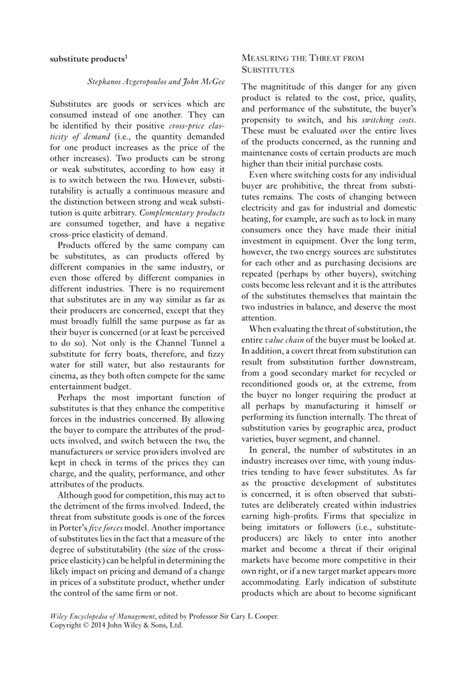 Pdf Substitute Products