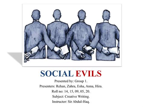 Social Evils Presentation Slides By Rehan Butt Pdf