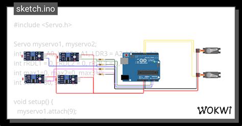 Solar Tracker Copy Wokwi Esp32 Stm32 Arduino Simulator