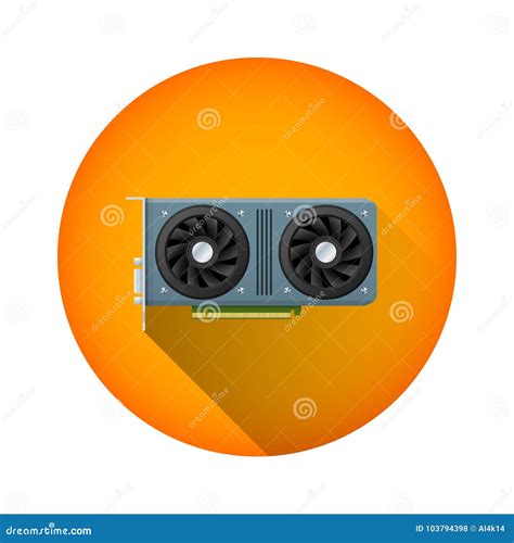 Vector Computer Video Card Illustration Stock Vector Illustration Of Graphics Sign 103794398