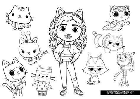 Gabby S Dollhouse Mercat Coloring Page Gabby S Dollhouse Coloring Pages Free Pdf Printables