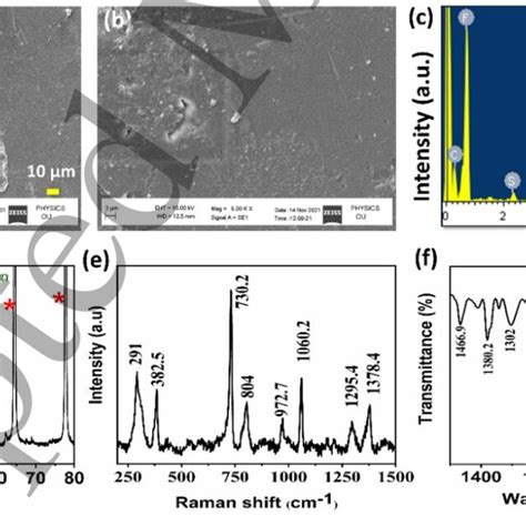 A B Sem Image Of The Nafion Film Surface C Edx Spectrum