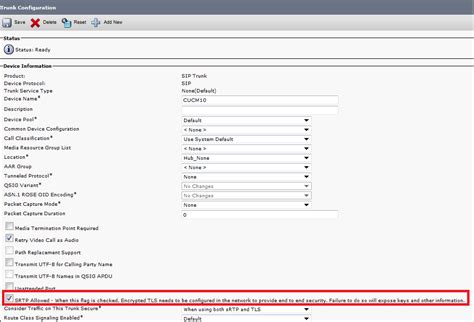 Configure Sip Tls Trunk On The Communications Manager With A Ca Signed Certificate Cisco