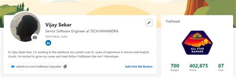 vijay sekar on linkedin salesforce trailhead trailblazercommunity