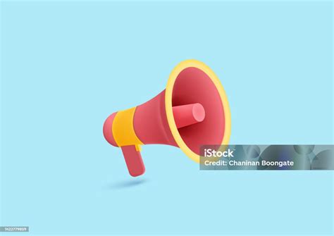 파스텔 배경에 3d 메가폰 아이콘 수상 발표 뉴스 배포 최소 만화 아이콘입니다 말하기에 대한 스톡 벡터 아트 및 기타 이미지 말하기 사람들 연설 Istock