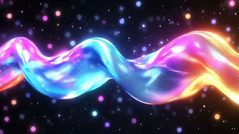 A Vibrant Flowing Wave Of Colors Against A Dark Background Creating A Dynamic Visual Effect