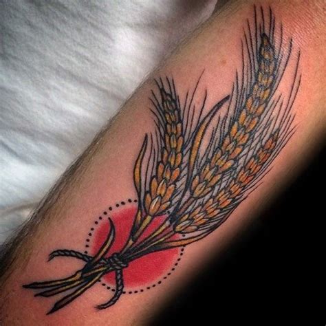 Wheat Tattoo Meaning Wheat Tattoo Men American Traditional Wheat Tattoo Farm Tattoo