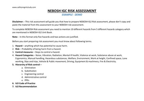 Nebosh Ra 2