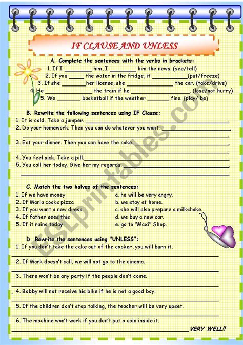 Zero And First Conditionals And Unless ESL Worksheet By Catalina Sorina