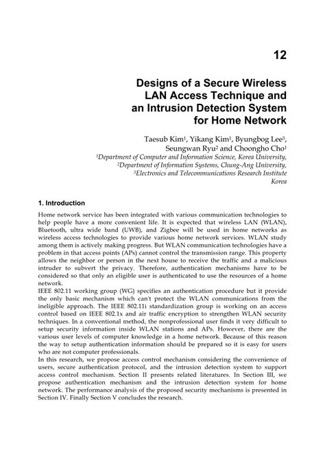 Pdf Designs Of A Secure Wireless Lan Access Technique And An