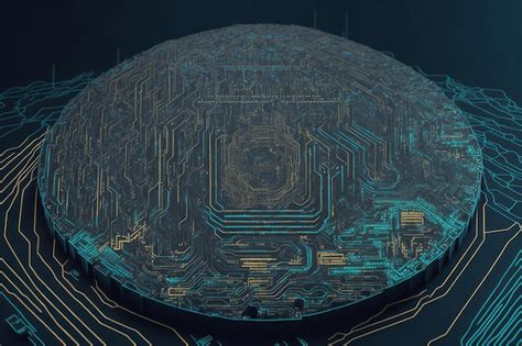 Premium Ai Image 3d Rendering Of Abstract Technology Concept Circut Bord Background Ai Generated
