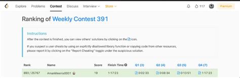 Got A Global Rank Of 748 In Leetcode Biweekly Contest And 893 In Weekly