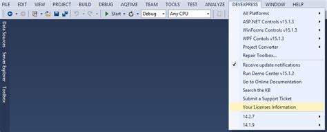 Obtain Information About The License Holder General Information Devexpress Documentation