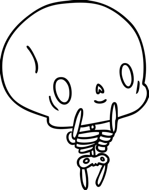 Cute Skeleton Drawing