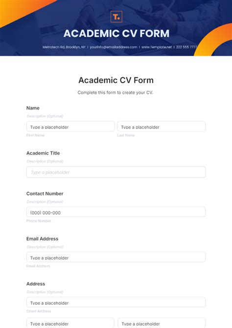 Free Cv Form Templates To Edit Online Free Cv Form Templates To Edit Online
