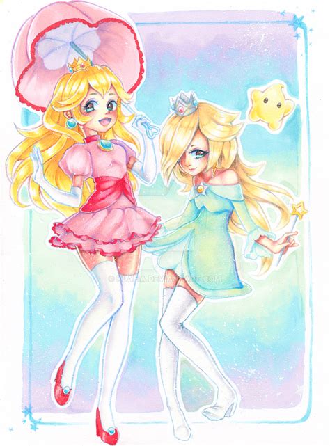 Peach And Rosalina By Klaeia On Deviantart