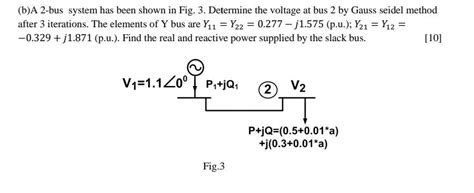 solved b a 2 bus system has been shown in fig 3 determine