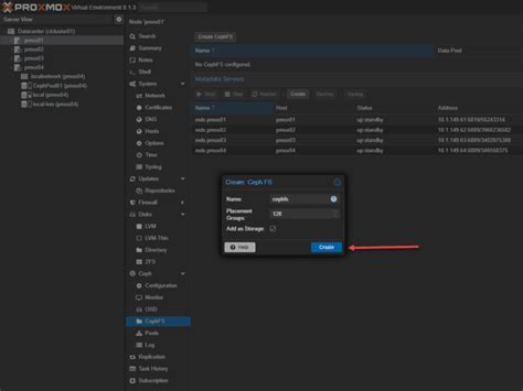 Cephfs Configuration In Proxmox Step By Step Virtualization Howto