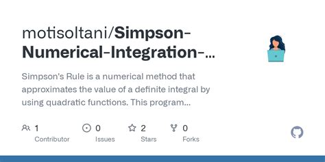 GitHub Motisoltani Simpson Numerical Integration Python Simpson S Rule Is A Numerical Method