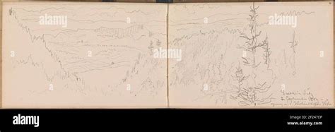 Landscape In Bohemia Probably One Of The Places That Goethe Visitedleaf 36 Verso And 37 Recto