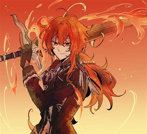 Genshin Impact Diluc Art