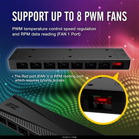 Argb Pwm Fan Hub For Pc Case Fan 8 Pwm Ports 8 Argb Ports 12v Rgb 5v Argb
