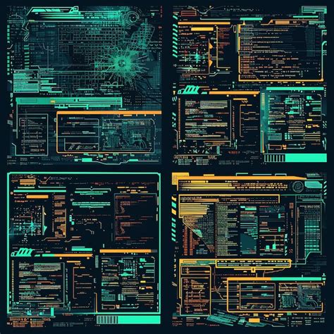 Premium Photo Colorful Hacking Hacking Simulation Terminal Displays With Cracked In