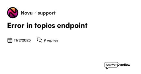 Error In Topics Endpoint Novu