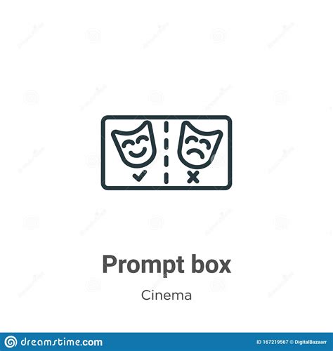 Prompt Box Icon Trendy Modern Flat Linear Vector Prompt Box Icon On White Background From Thin