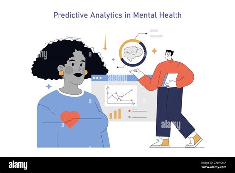 Ai In Psychology Concept Illustration Of Predictive Analytics In Mental Health With Modern Ai