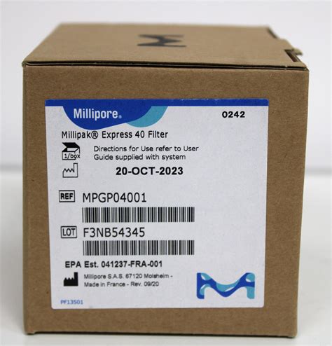 Millipore Millipak Express 40 022 μm Filter For Water Purification
