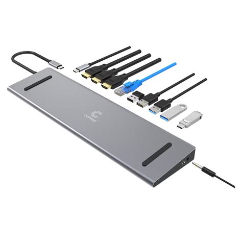 Comsol Usb C Windows Dp Alt Triple 4k Hdmi Multi Port Adapter Cmmp12 Mwave