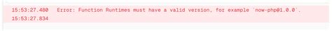 Python，function Runtimes Must Have A Valid Version Help Vercel