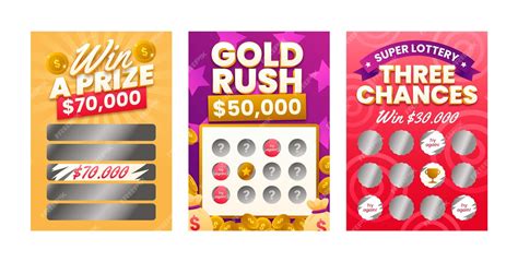 그라데이션 복권 일러스트 무료 벡터