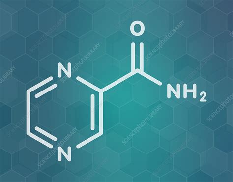 Pyrazinamide Tuberculosis Drug Molecule Illustration Stock Image F028 8479 Science Photo