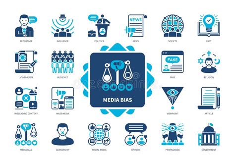 Media Bias Solid Icon Set Stock Illustration Illustration Of Discrimination 352521654