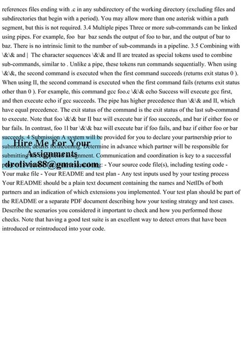 Please Write The Program Mysh In C Programming Language And Followpdf