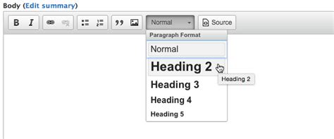 Limiting Block Level Styles In Drupal 8s Ckeditor Drupaleasy