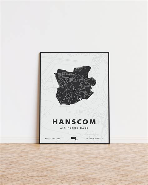 Hanscom Air Force Base Map Print Etsy