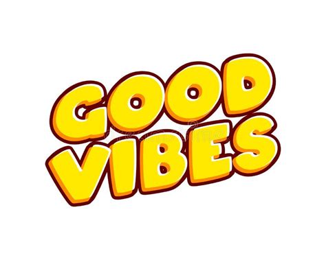 Good Vibes Mention Lettering Isolated On White Colourful Text Effect Design Vector Text Or