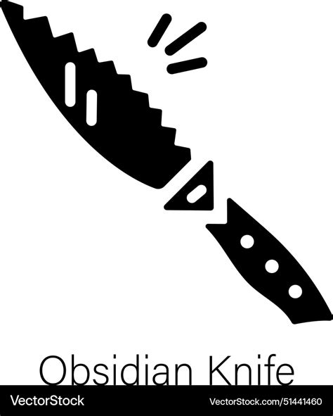 Obsidian Knife Royalty Free Vector Image Vectorstock