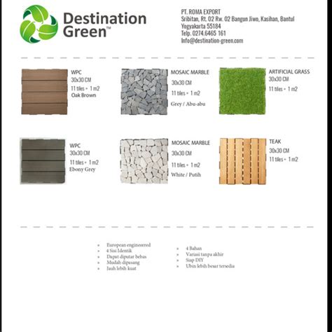 Jual Ubin Klik Wpc Batu Rumput Buatan Dan Kayu Solid Hiasan Lantai Rumput Batu Kayu