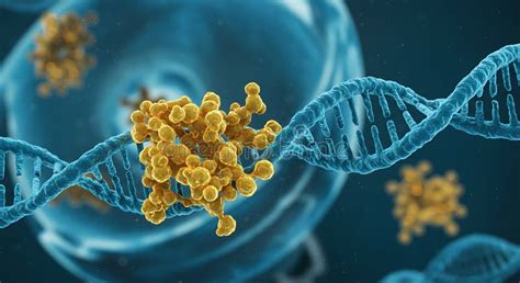 Visualizing Dna And Molecule Interaction Showing Scientific Research