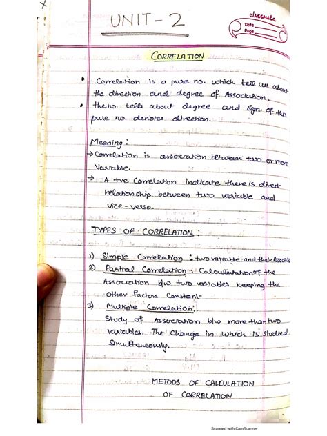 correlation solves notes pdf
