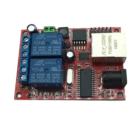 Two Port LAN Switch Ethernet TCP UDP Controller Module WEB Server Way Relay Board Electronic