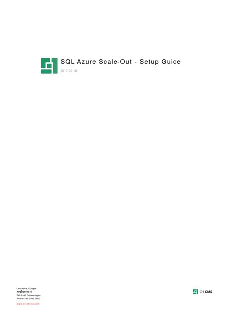 Sql Azure Scale Out Setup Guide Pdf Microsoft Azure Scalability