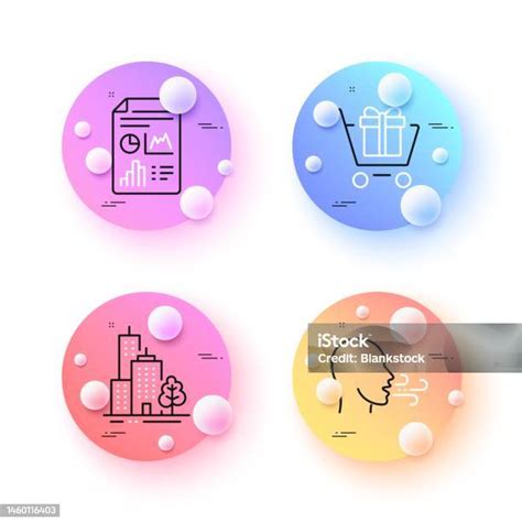 고층 빌딩 보고서 문서 및 호흡 운동 최소 선 아이콘 웹 응용 프로그램 인쇄용 벡터 3차원 형태에 대한 스톡 벡터 아트 및 기타 이미지 3차원 형태 건강 검진 건강